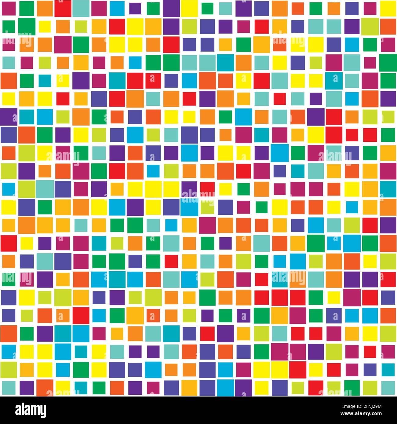 Colorful, vivid, vibrant random squares mosaic tiles pattern ...