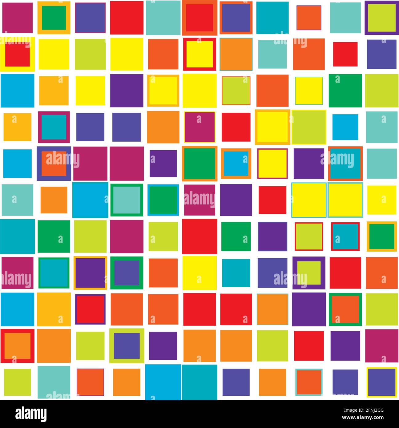Colorful, vivid, vibrant random squares mosaic tiles pattern ...