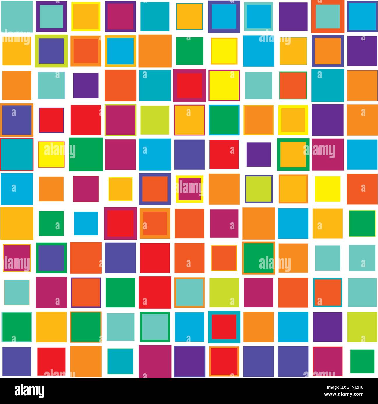 Colorful, vivid, vibrant random squares mosaic tiles pattern ...