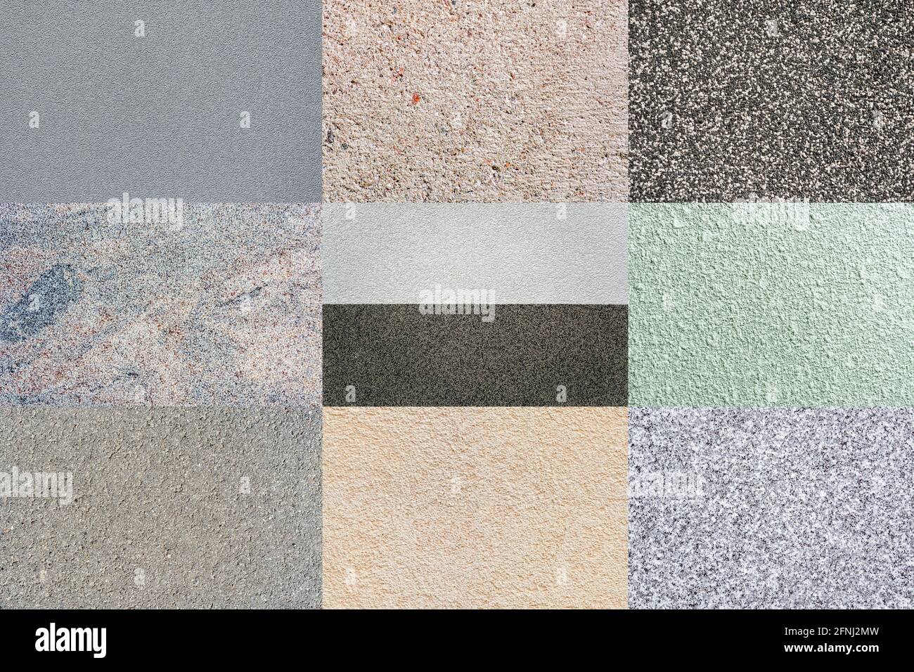 Composition, consisting of fragments of surfaces of various textures ...