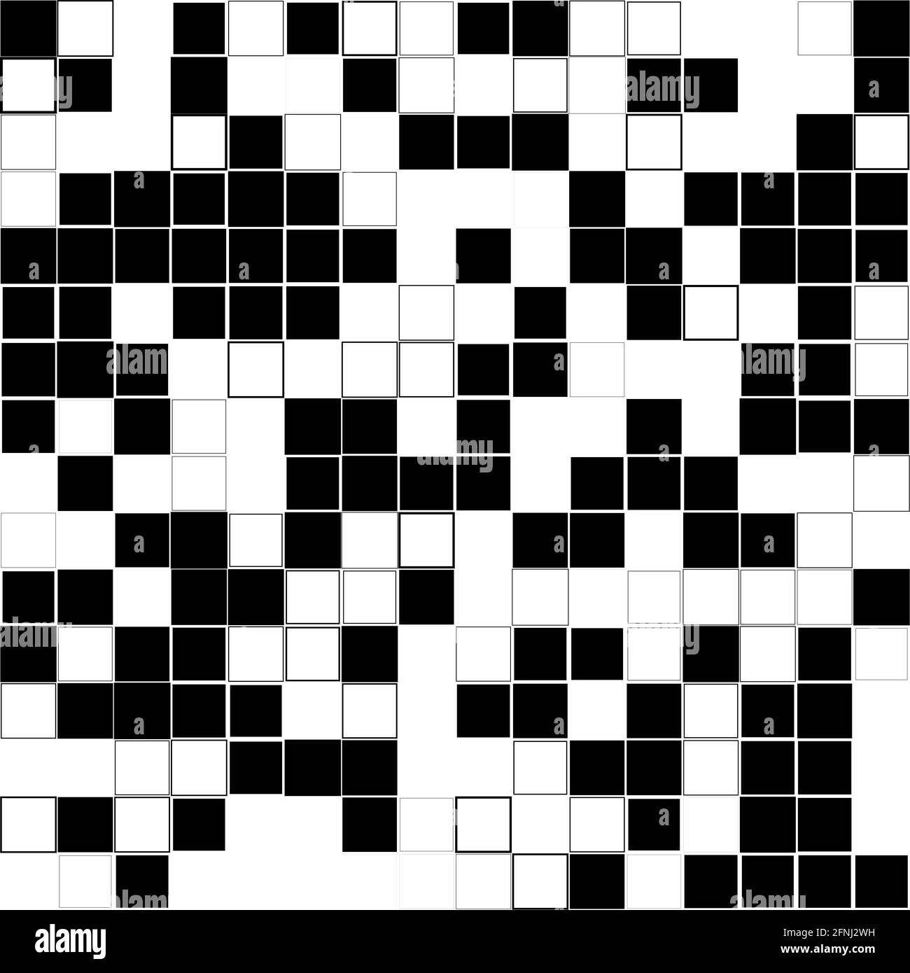Black and white random squares mosaic tiles pattern – Stock vector ...