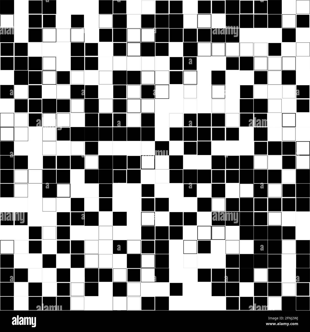 Black and white random squares mosaic tiles pattern – Stock vector ...