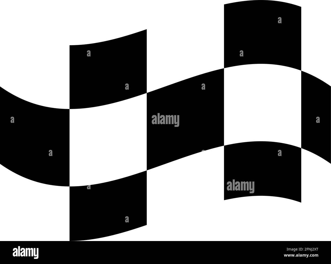 Checkered, chequered waving, wavy racing flag with different desinty ...