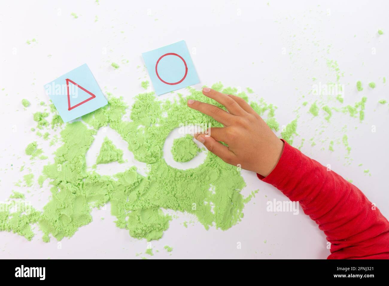 sand tray writing, shape or letter practice for kids, preschool writing ...