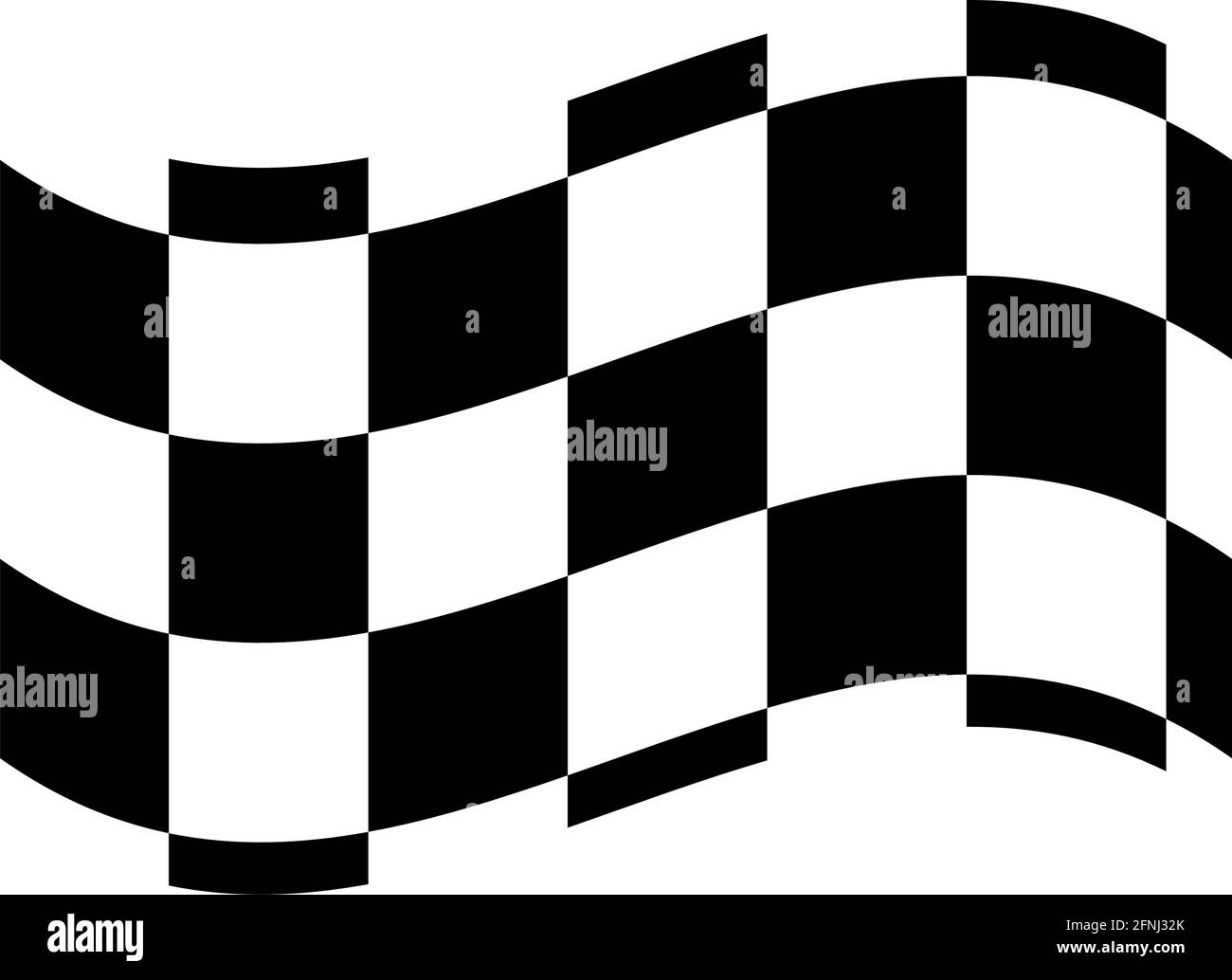 Checkered, chequered waving, wavy racing flag with different desinty ...