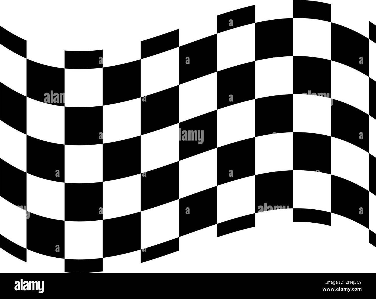 Checkered, chequered waving, wavy racing flag with different desinty squares. Squares pattern ...