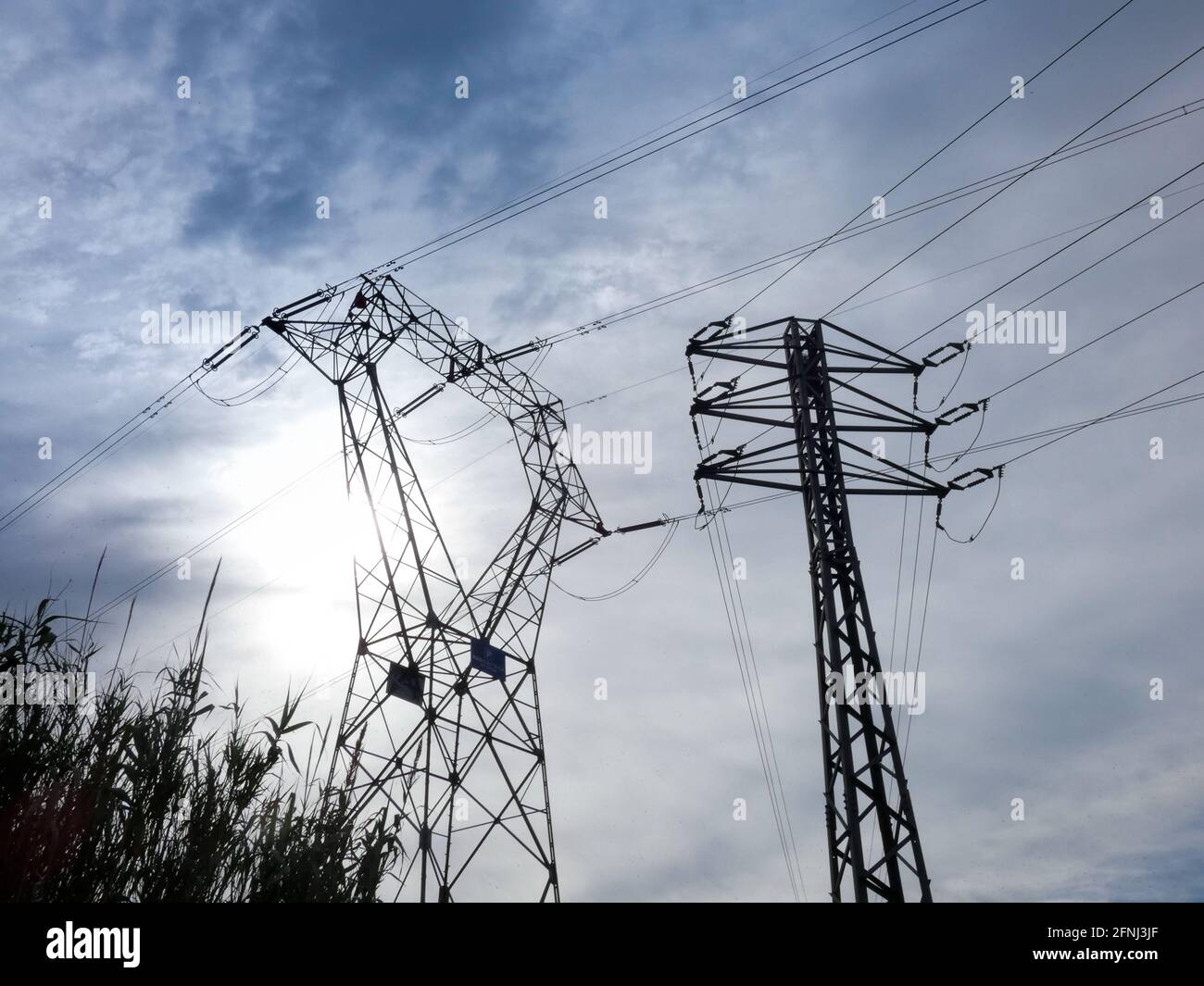 Engineered metal towers to transport electrical energy to different ...