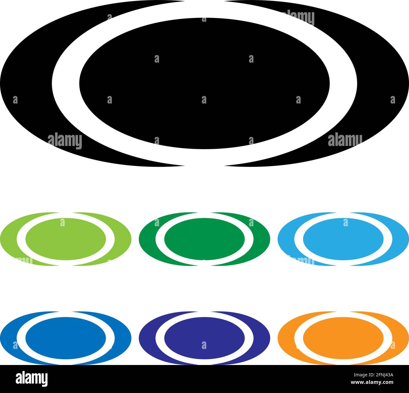 Abstract shape, symbol, icon with oval, ellipse element – Stock vector ...