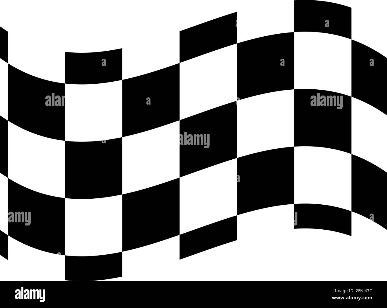 Checkered, chequered waving, wavy racing flag with different desinty ...