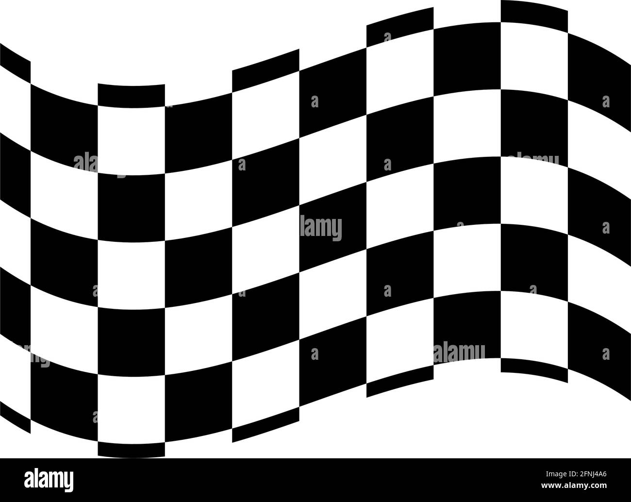 Checkered, chequered waving, wavy racing flag with different desinty ...