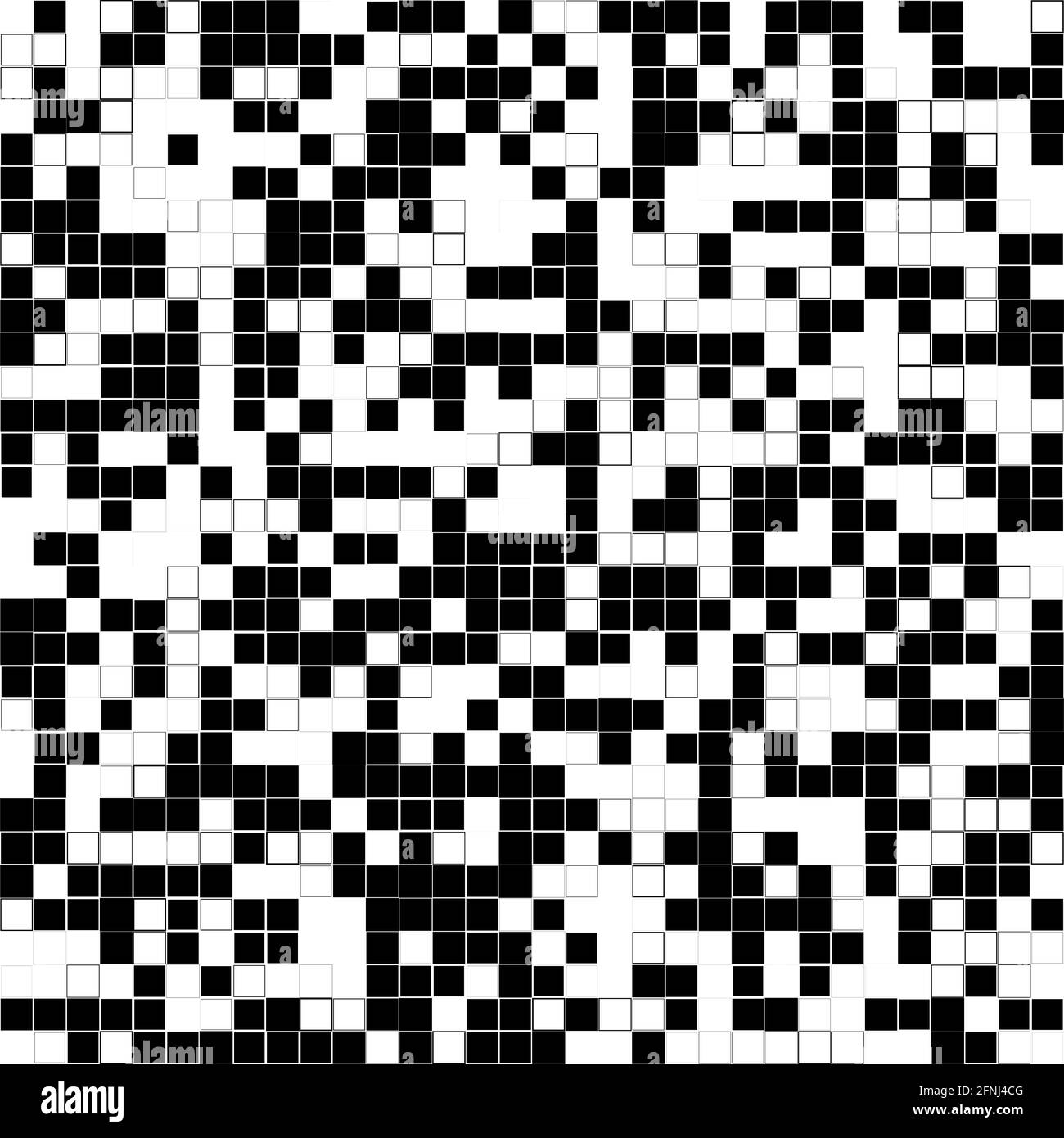 Black and white random squares mosaic tiles pattern – Stock vector ...