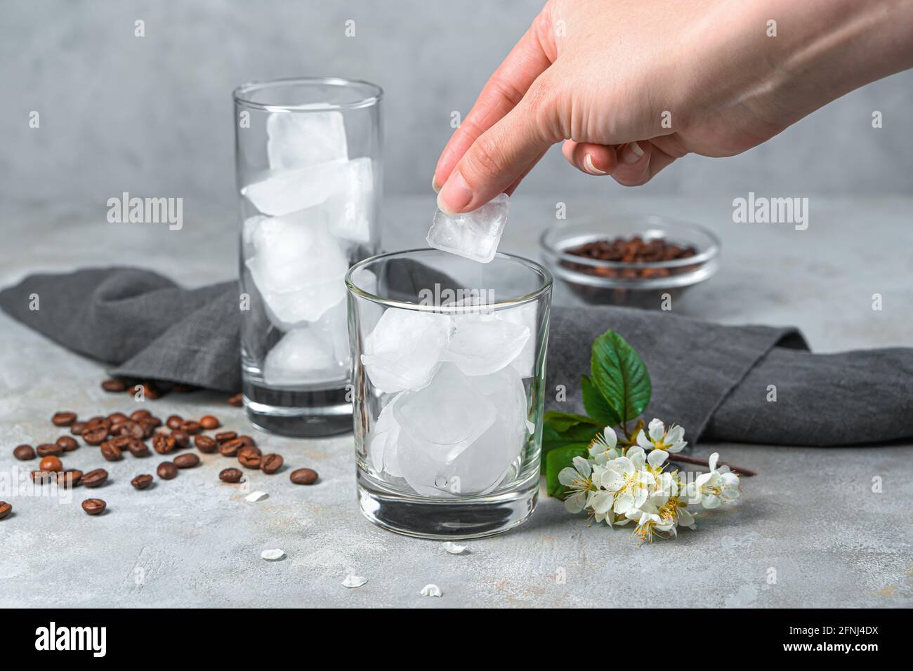 Put ice cube on empty hi-res stock photography and images - Alamy