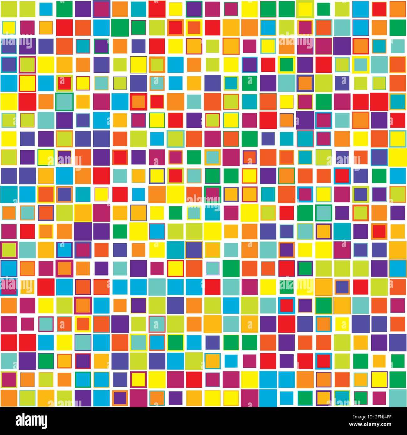 Colorful, vivid, vibrant random squares mosaic tiles pattern ...