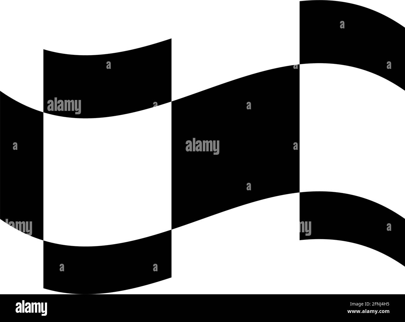 Checkered, chequered waving, wavy racing flag with different desinty ...