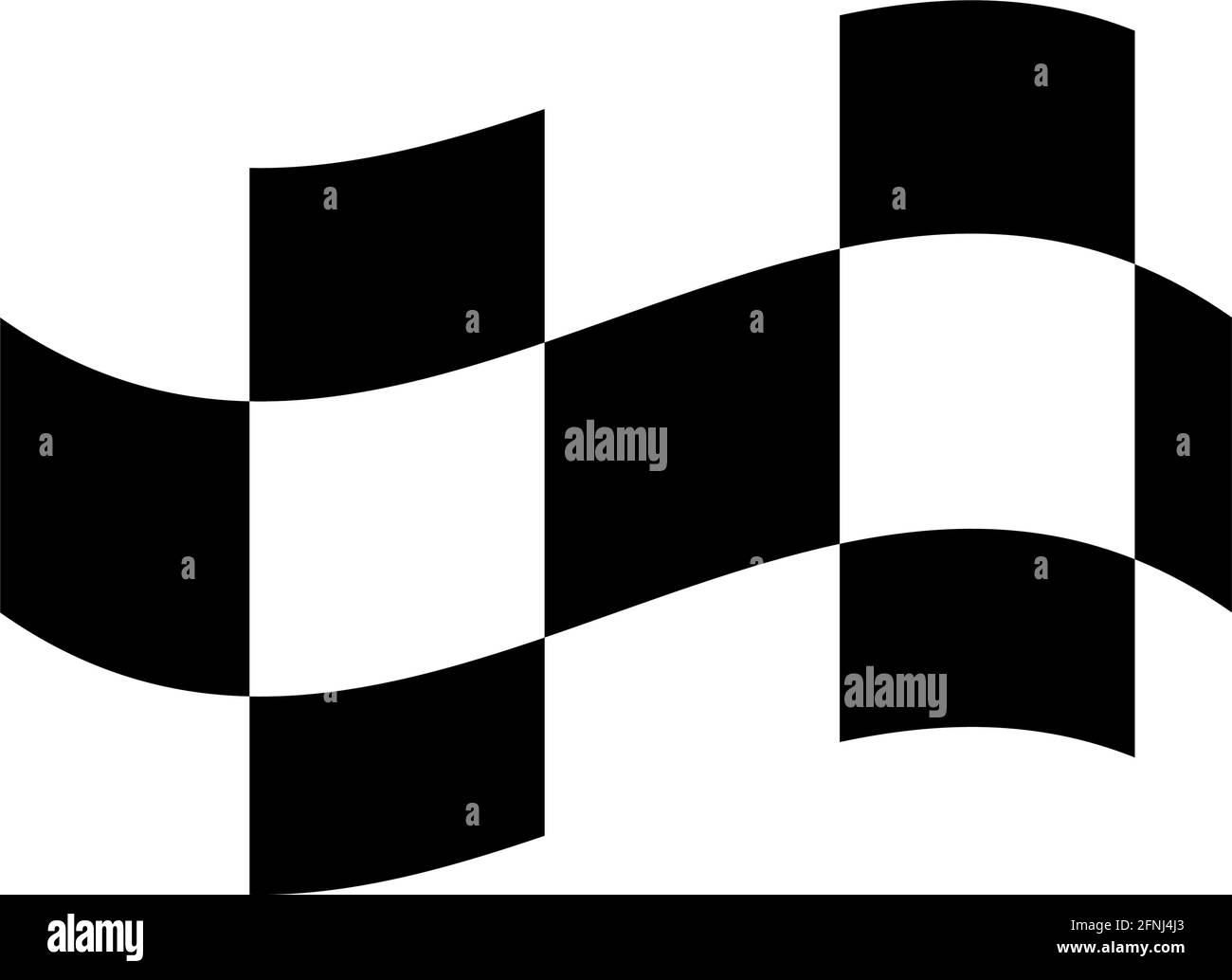 Checkered, chequered waving, wavy racing flag with different desinty ...