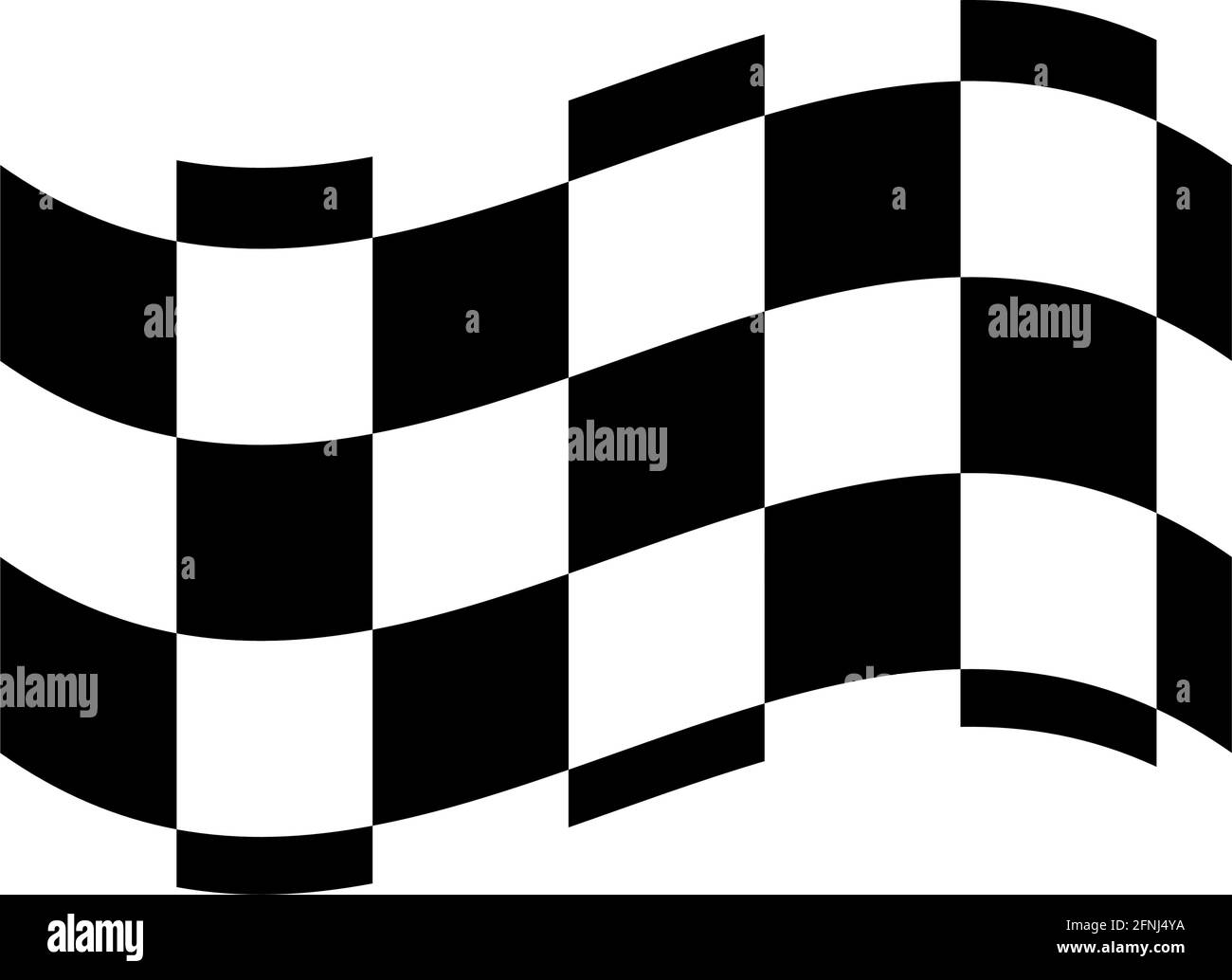 Checkered, chequered waving, wavy racing flag with different desinty ...