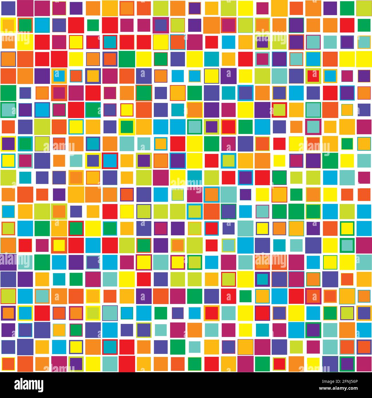 Colorful, vivid, vibrant random squares mosaic tiles pattern ...