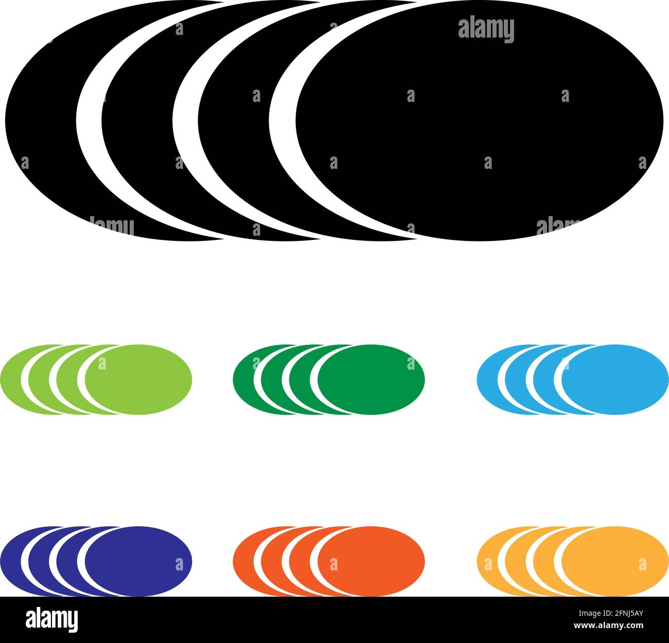 Abstract shape, symbol, icon with oval, ellipse element – Stock vector ...