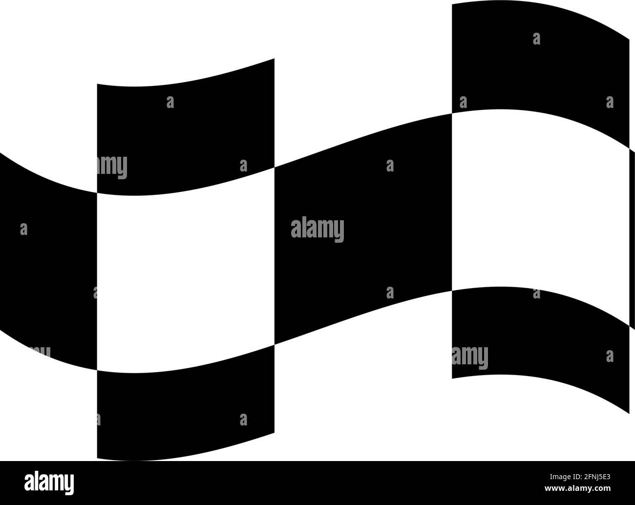 Checkered, chequered waving, wavy racing flag with different desinty ...