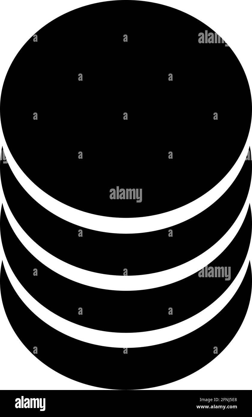 Stacked, pile circles symbol, icon – Stock vector illustration, Clip ...
