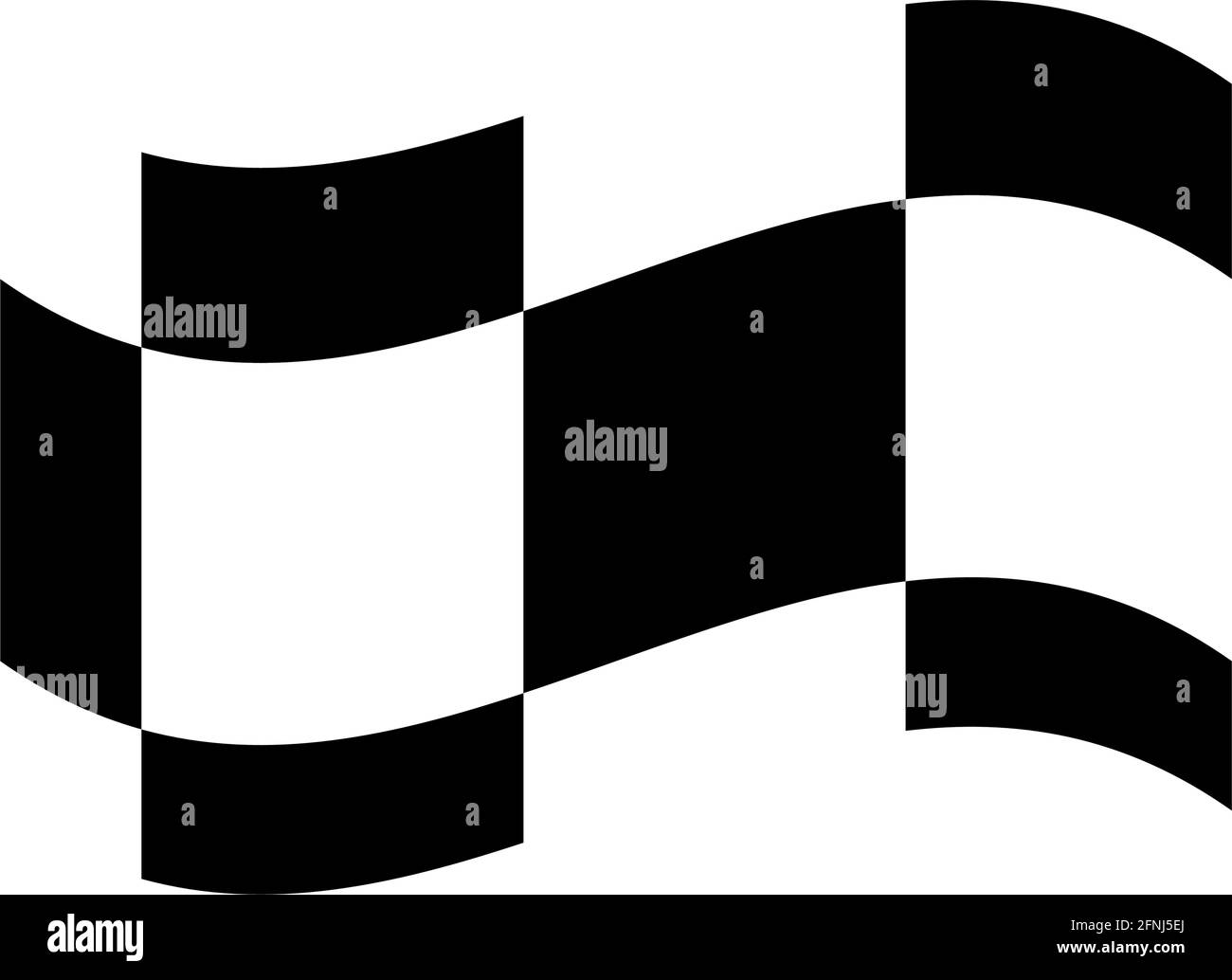 Checkered, chequered waving, wavy racing flag with different desinty ...