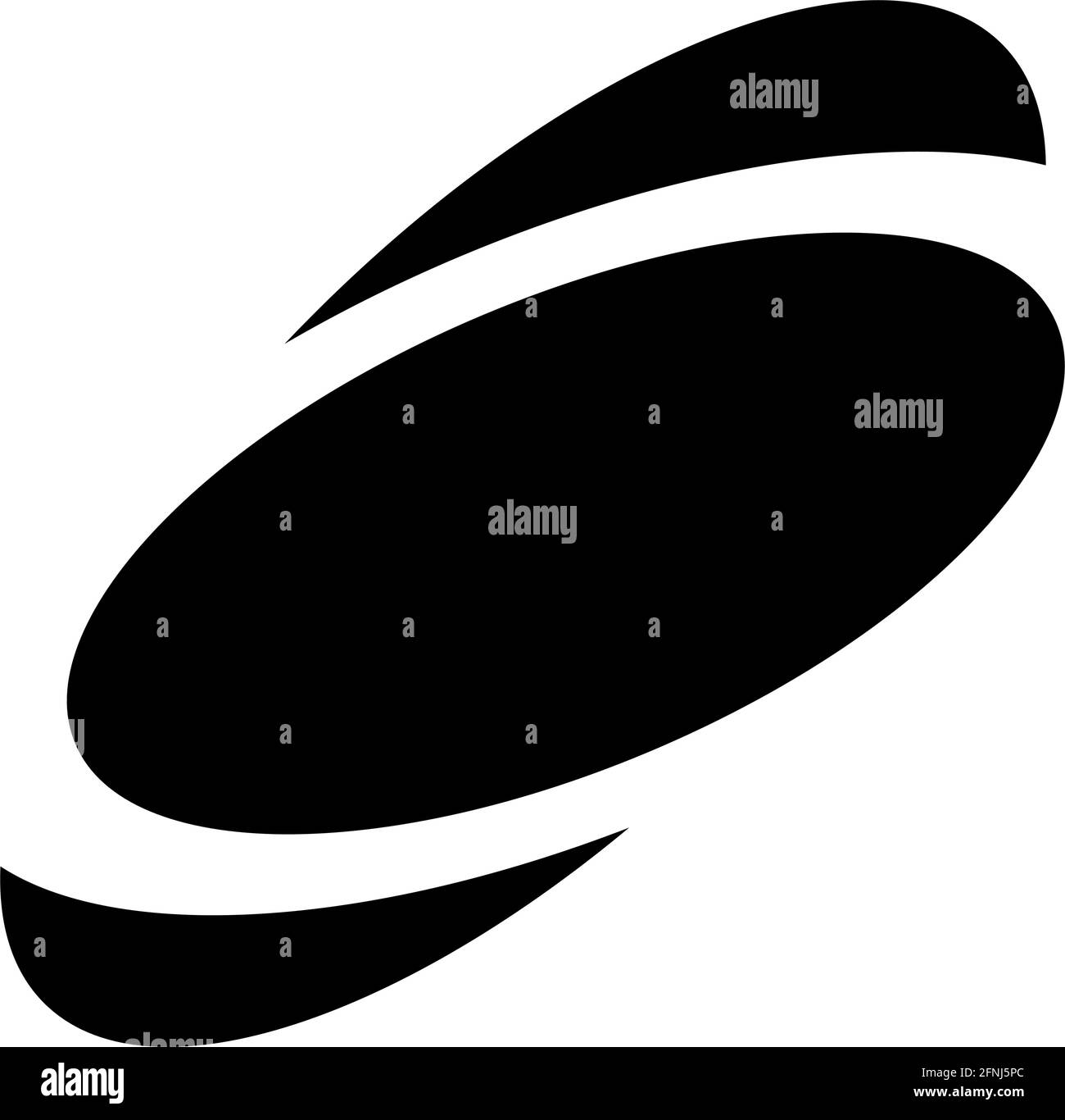 Abstract shape, symbol, icon with oval, ellipse element – Stock vector ...