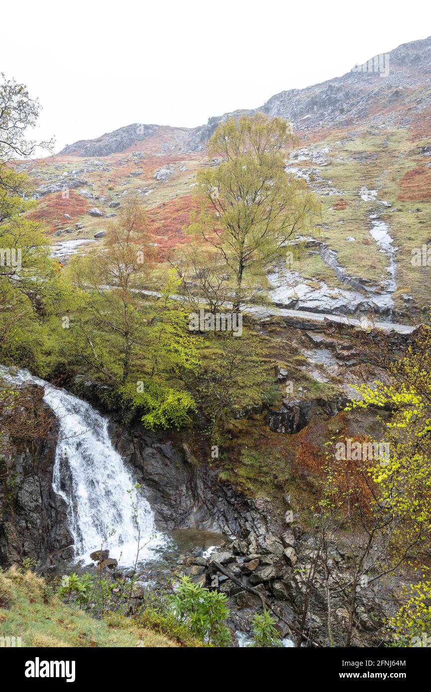 Waterfall on the Church beck (river) Coniston Stock Photo - Alamy