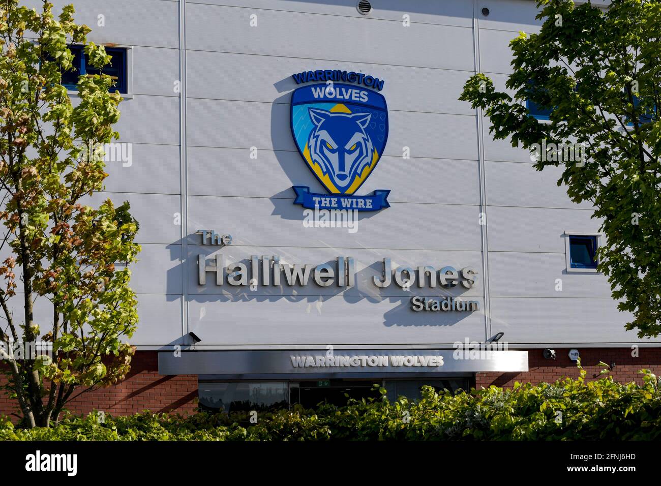 A general view of the Halliwell Jones Stadium, the home of Warrington ...