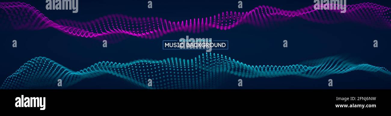Music Background Blue abstract futuristic background. Future technology ...