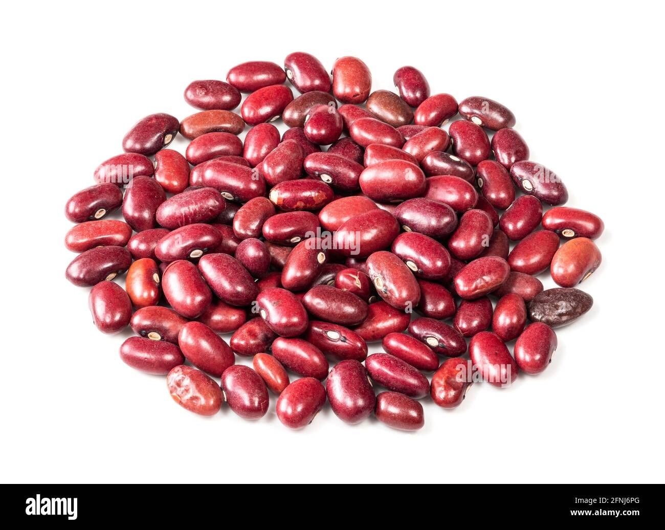 pile of mexican red beans closeup on white background Stock Photo - Alamy
