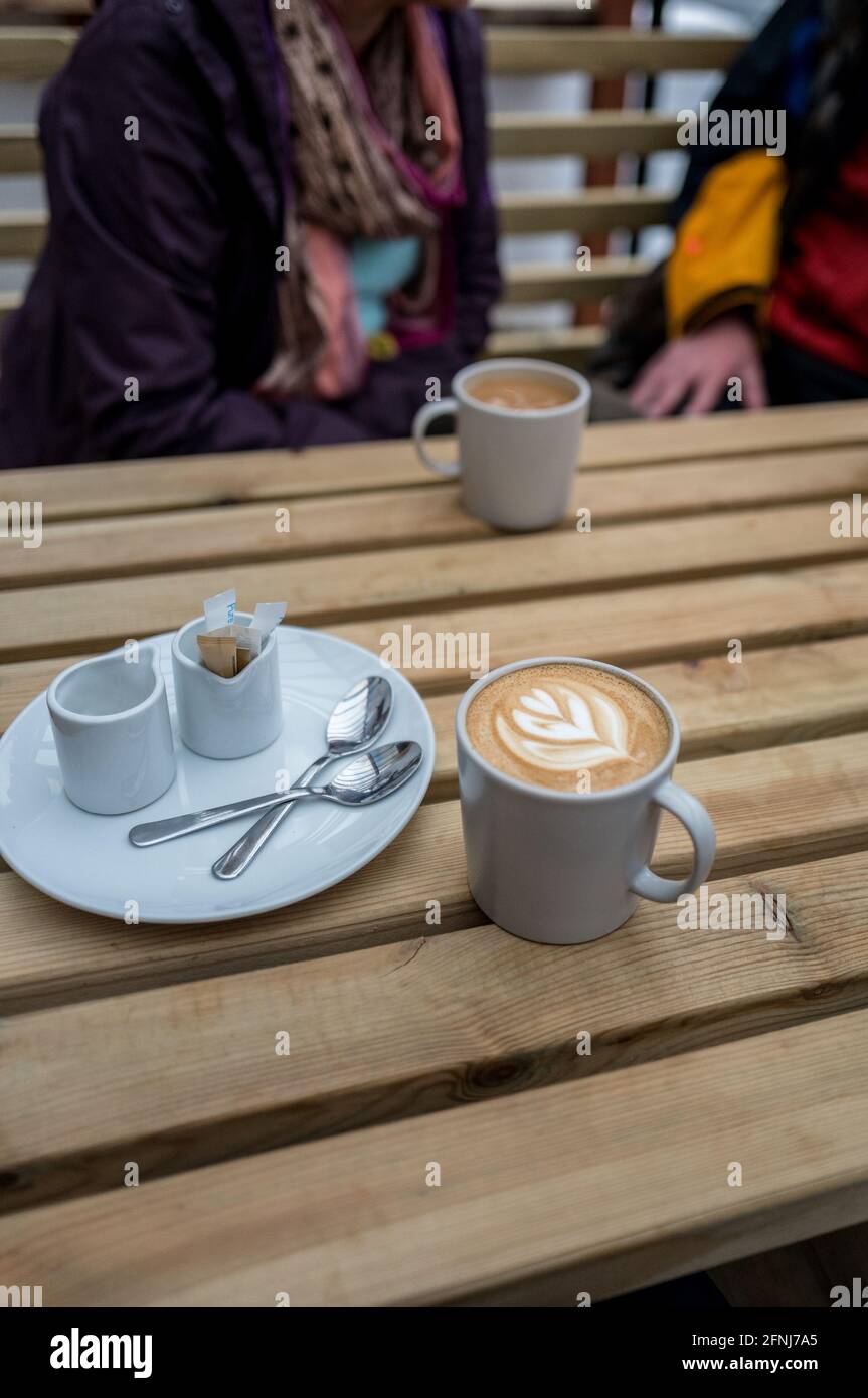 Cappuccino froth art Stock Photo - Alamy