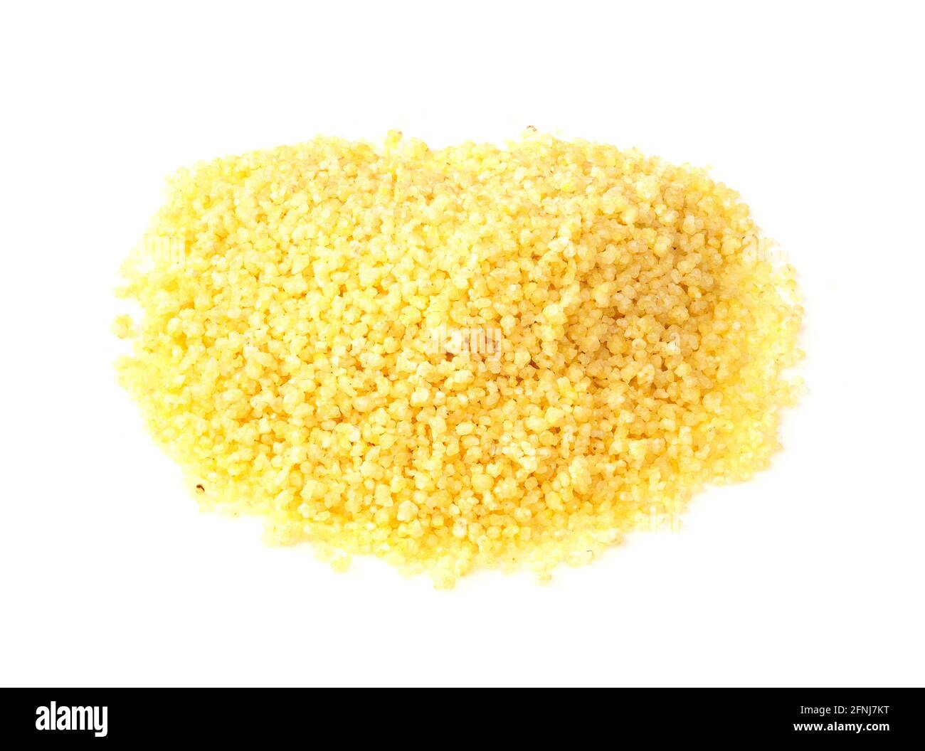 handful of fine ground cornmeal closeup on white background Stock Photo ...