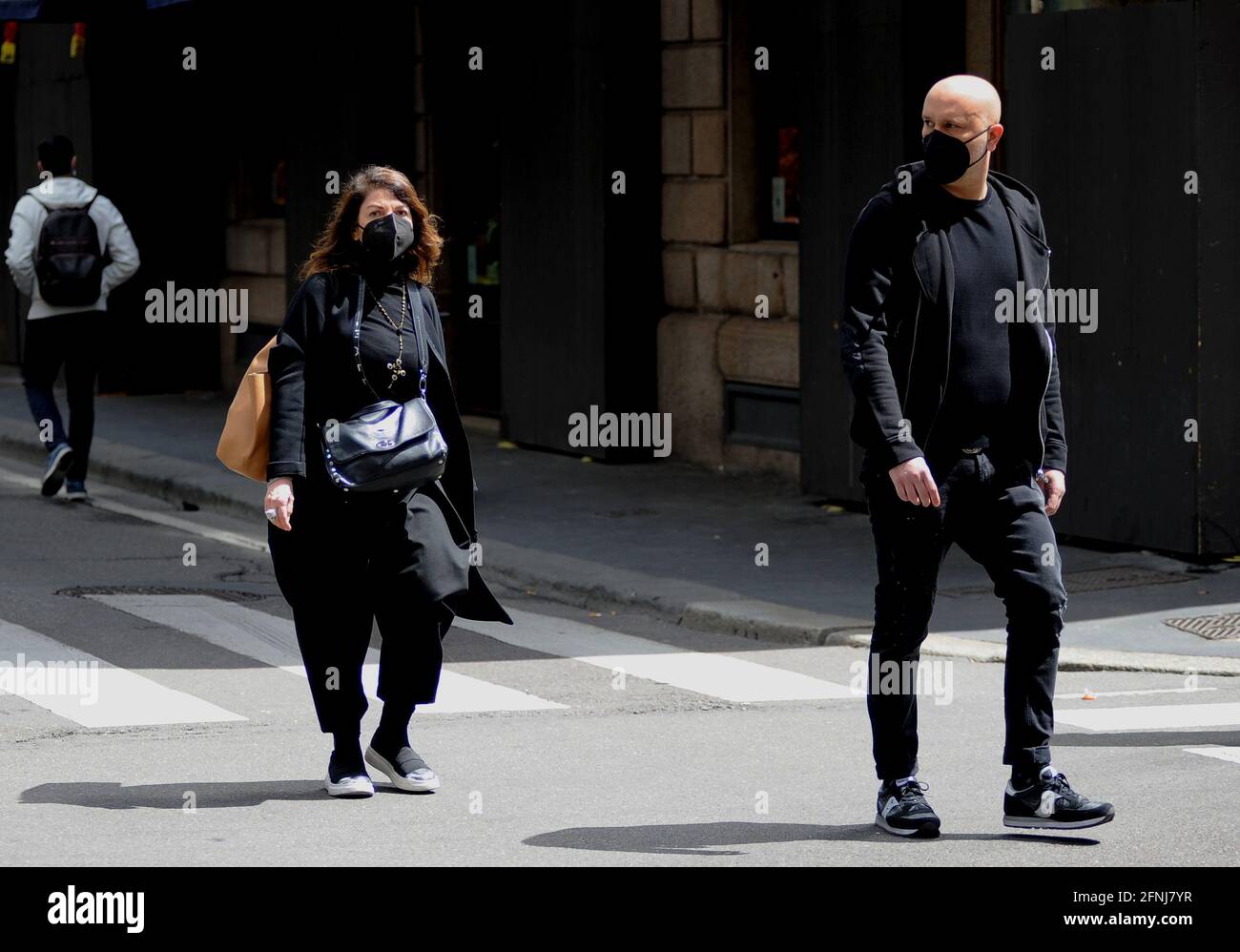 Milan, Cristina D'Avena and boyfriend in the center Cristina D'Avena ...