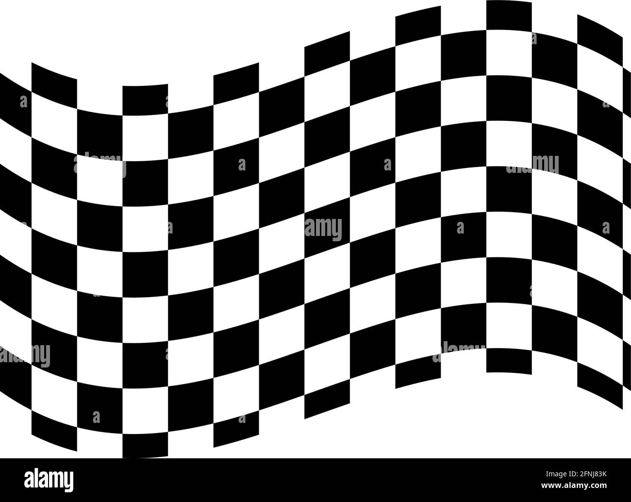 Checkered, chequered waving, wavy racing flag with different desinty ...
