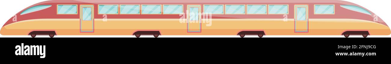 Train express rail icon. Cartoon of Train express rail vector icon for ...