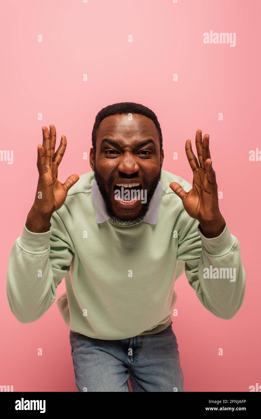 Angry Black Man Yelling