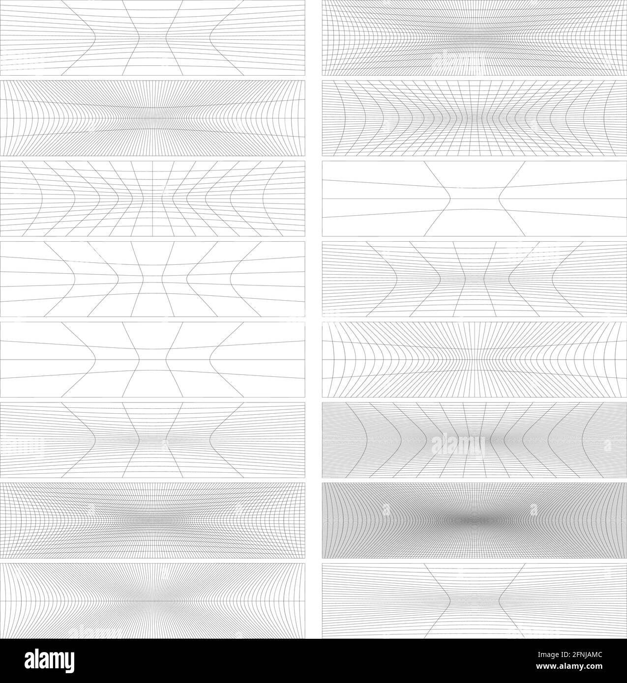 Set of rectangles w distort, deform effect vector illustration Stock ...