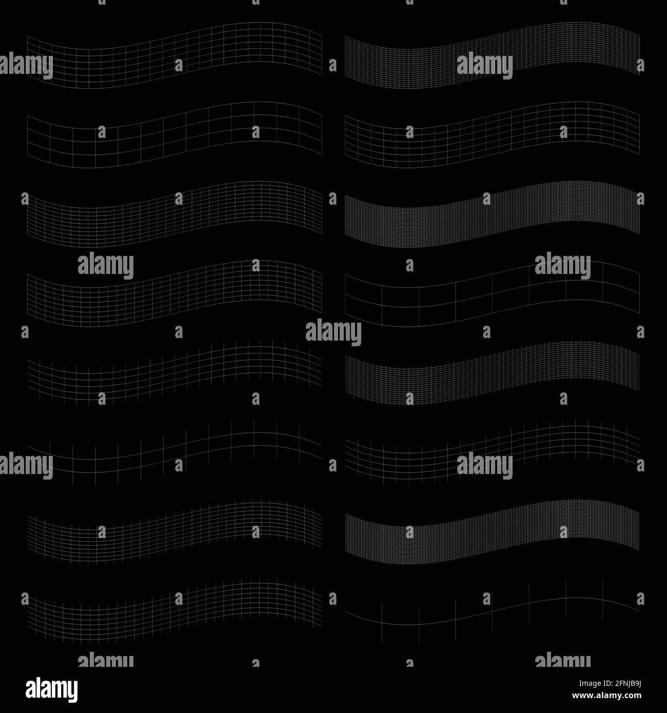 Set of rectangles w distort, deform effect vector illustration Stock ...