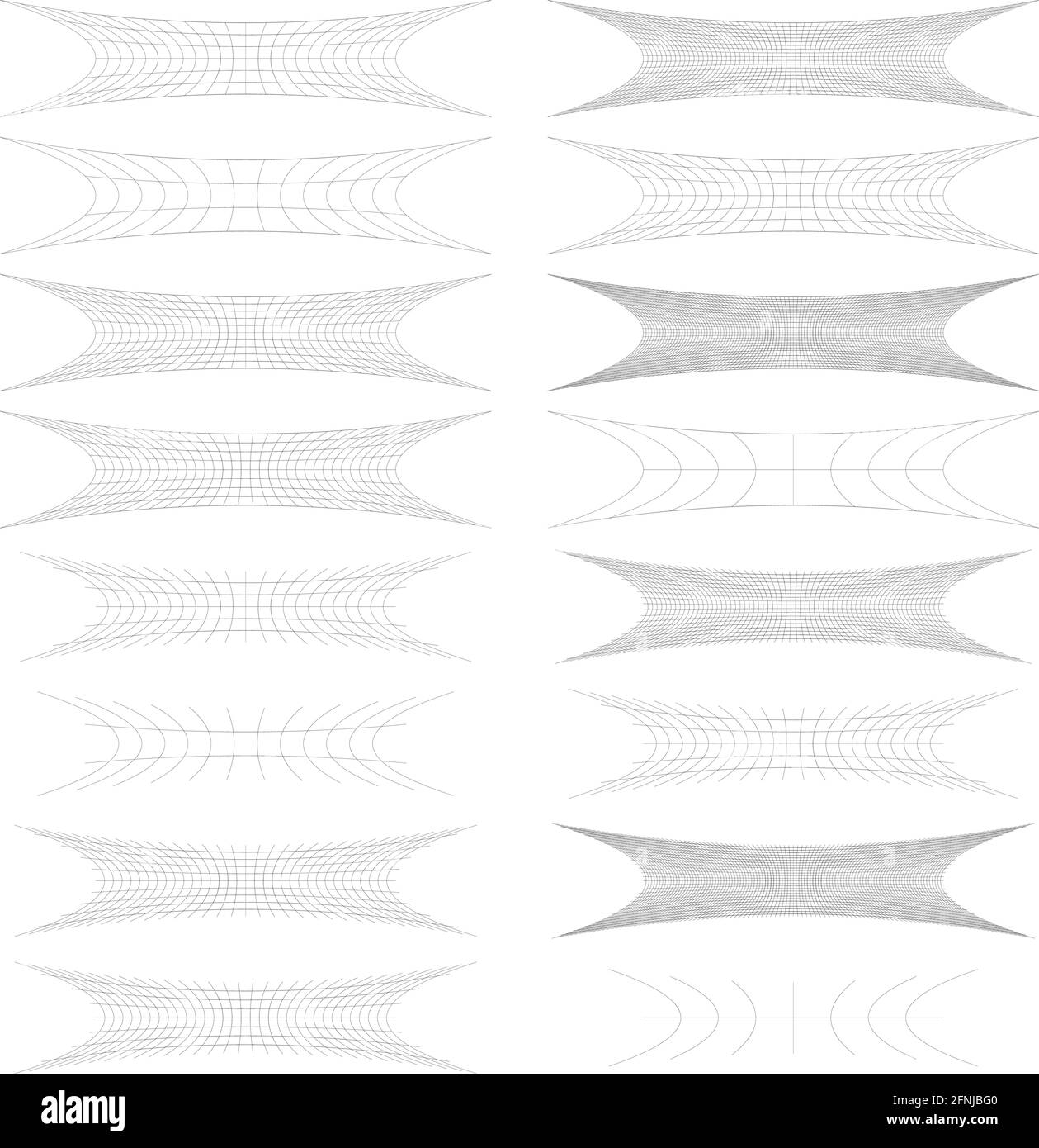 Set of rectangles w distort, deform effect vector illustration Stock ...