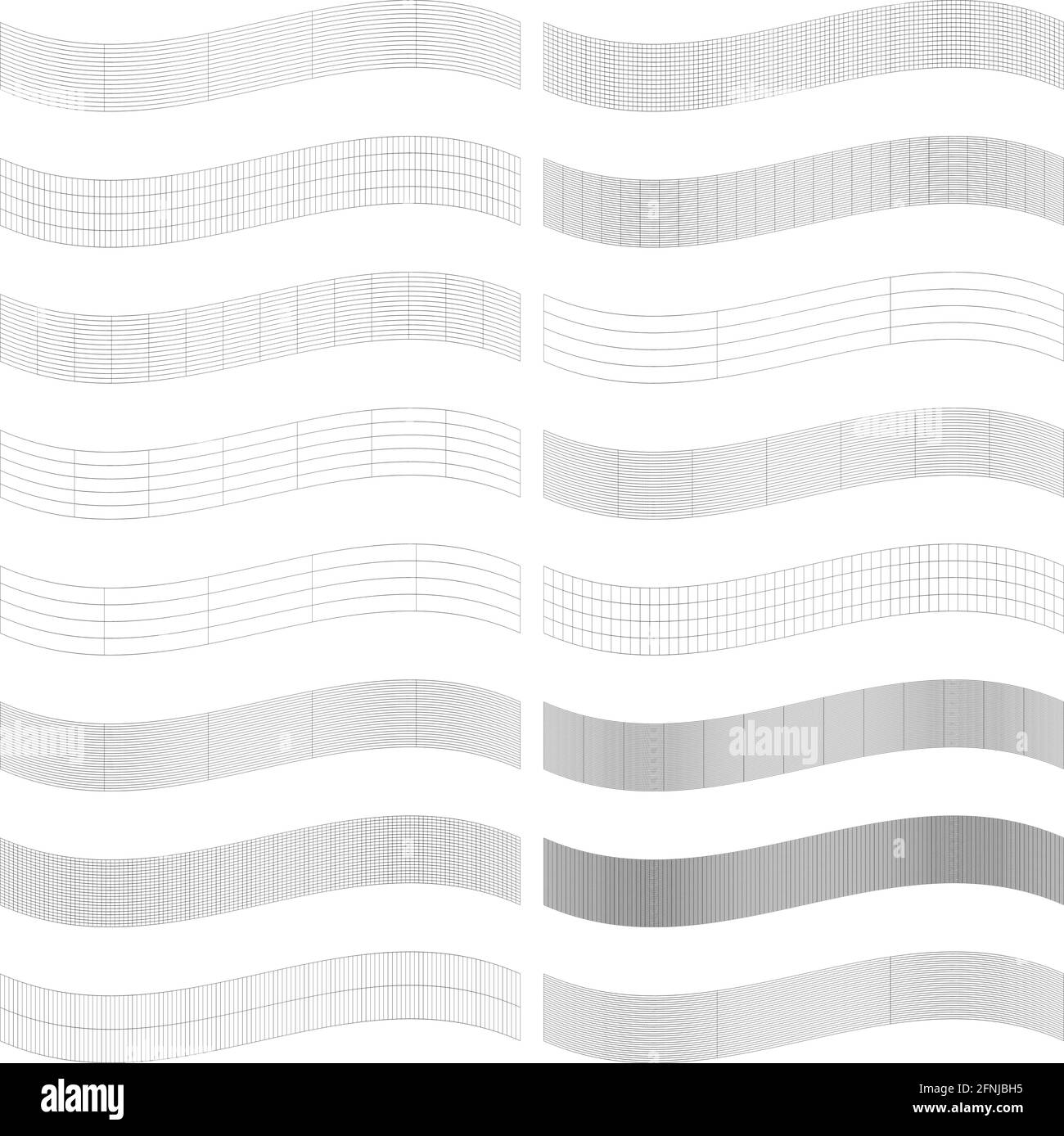 Set of rectangles w distort, deform effect vector illustration Stock ...