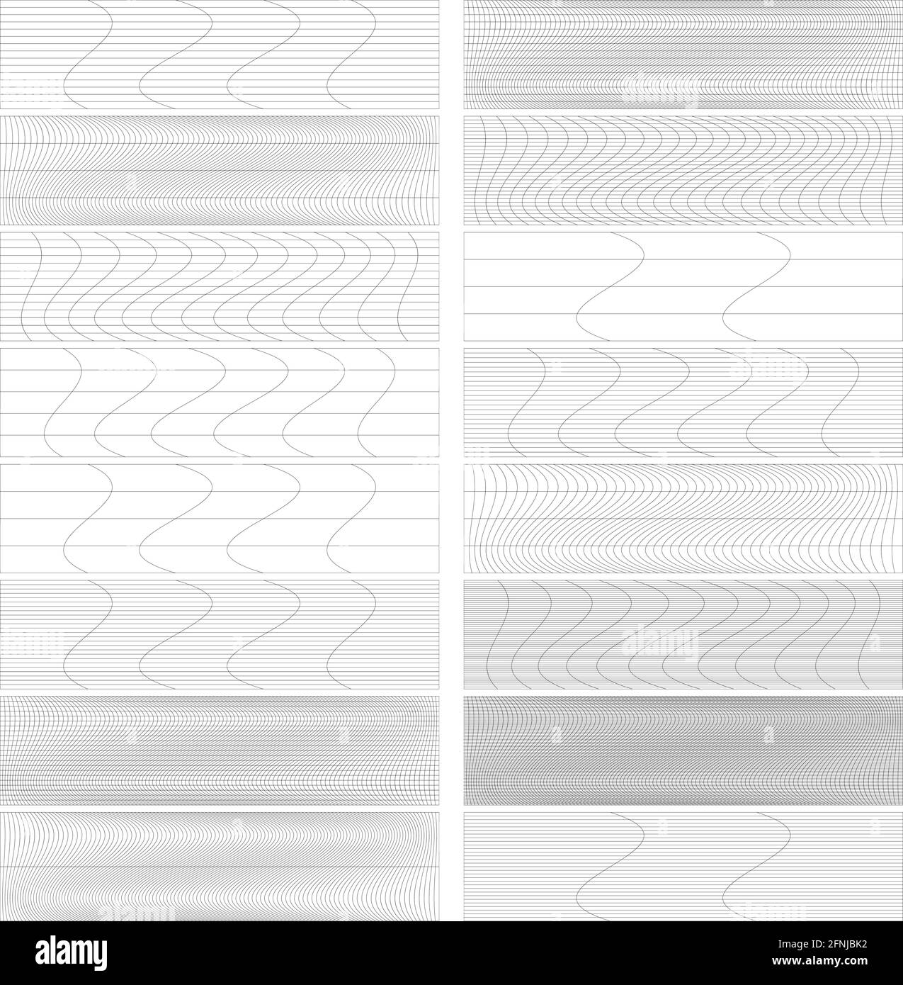 Set of rectangles w distort, deform effect vector illustration Stock ...