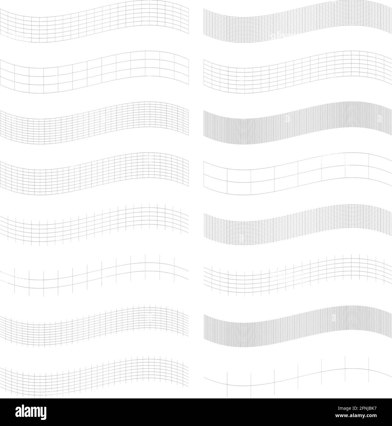 Set of rectangles w distort, deform effect vector illustration Stock ...