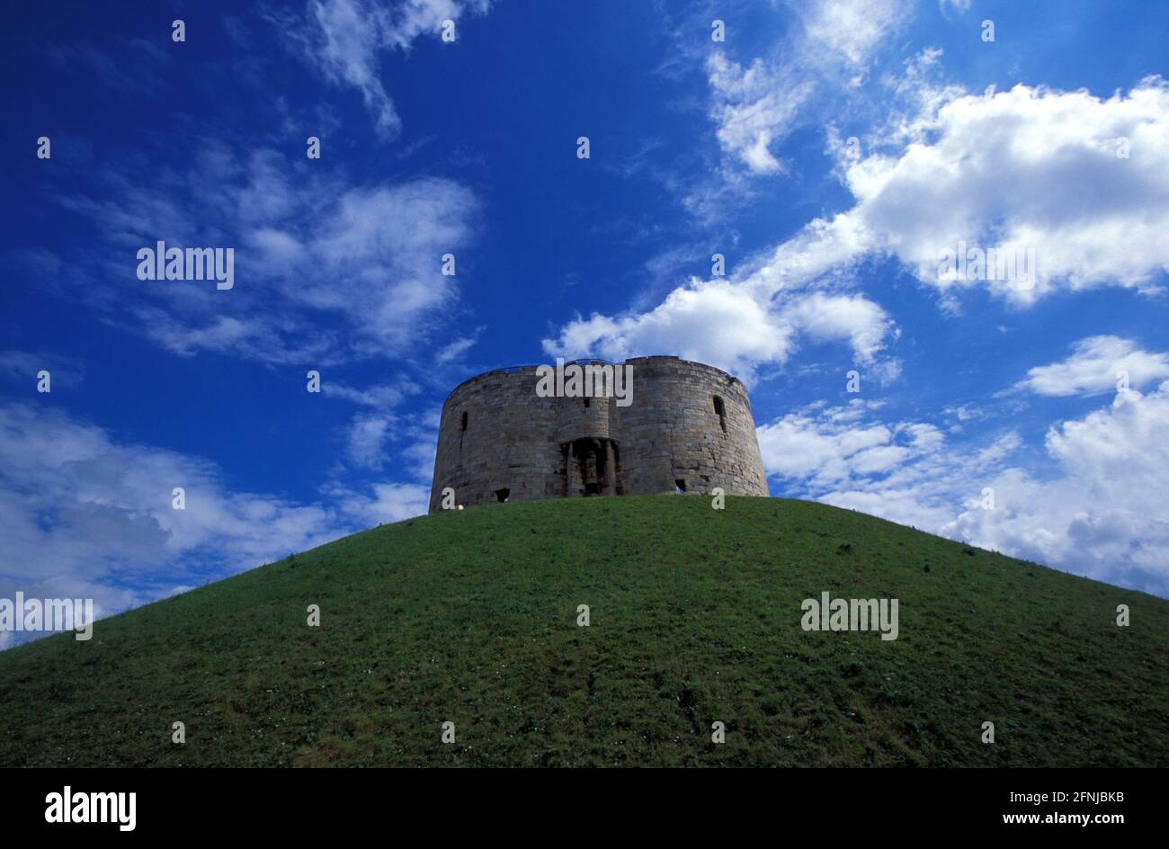 Medieval Norman castle, Clifford's Tower, York, Yorkshire and the ...