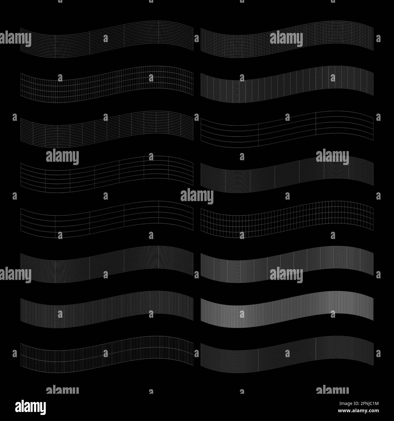 Set of rectangles w distort, deform effect vector illustration Stock ...