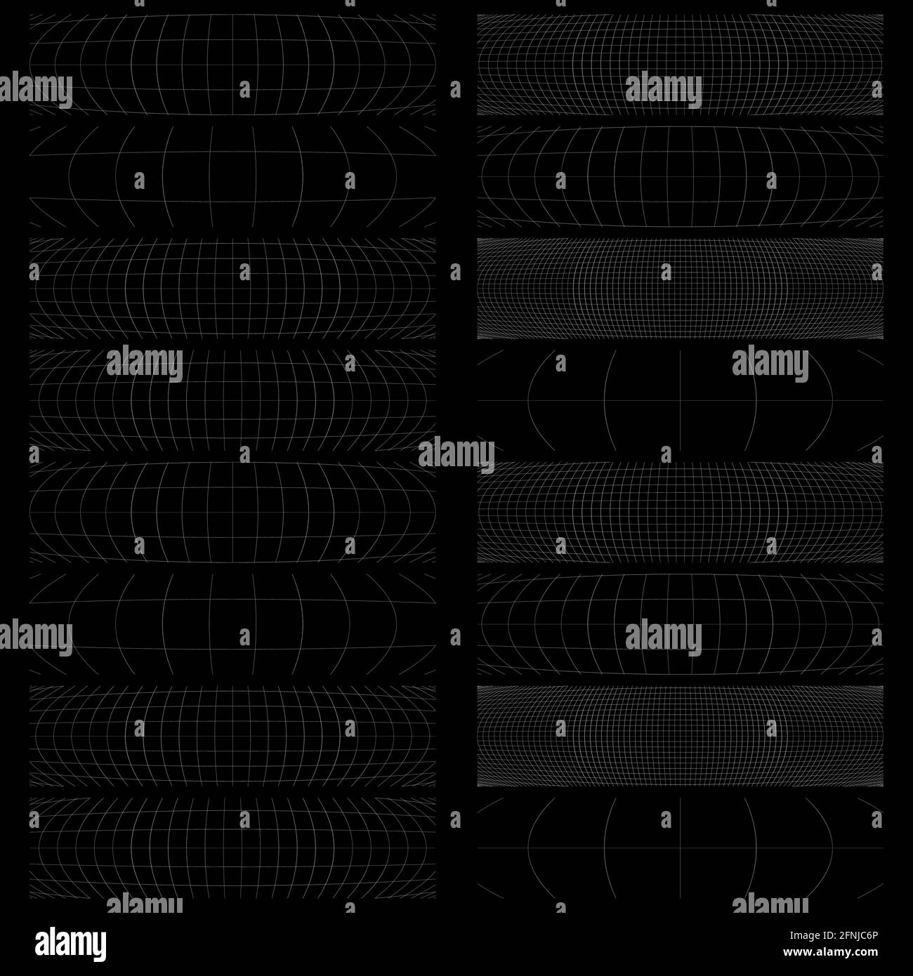 Set of rectangles w distort, deform effect vector illustration Stock ...