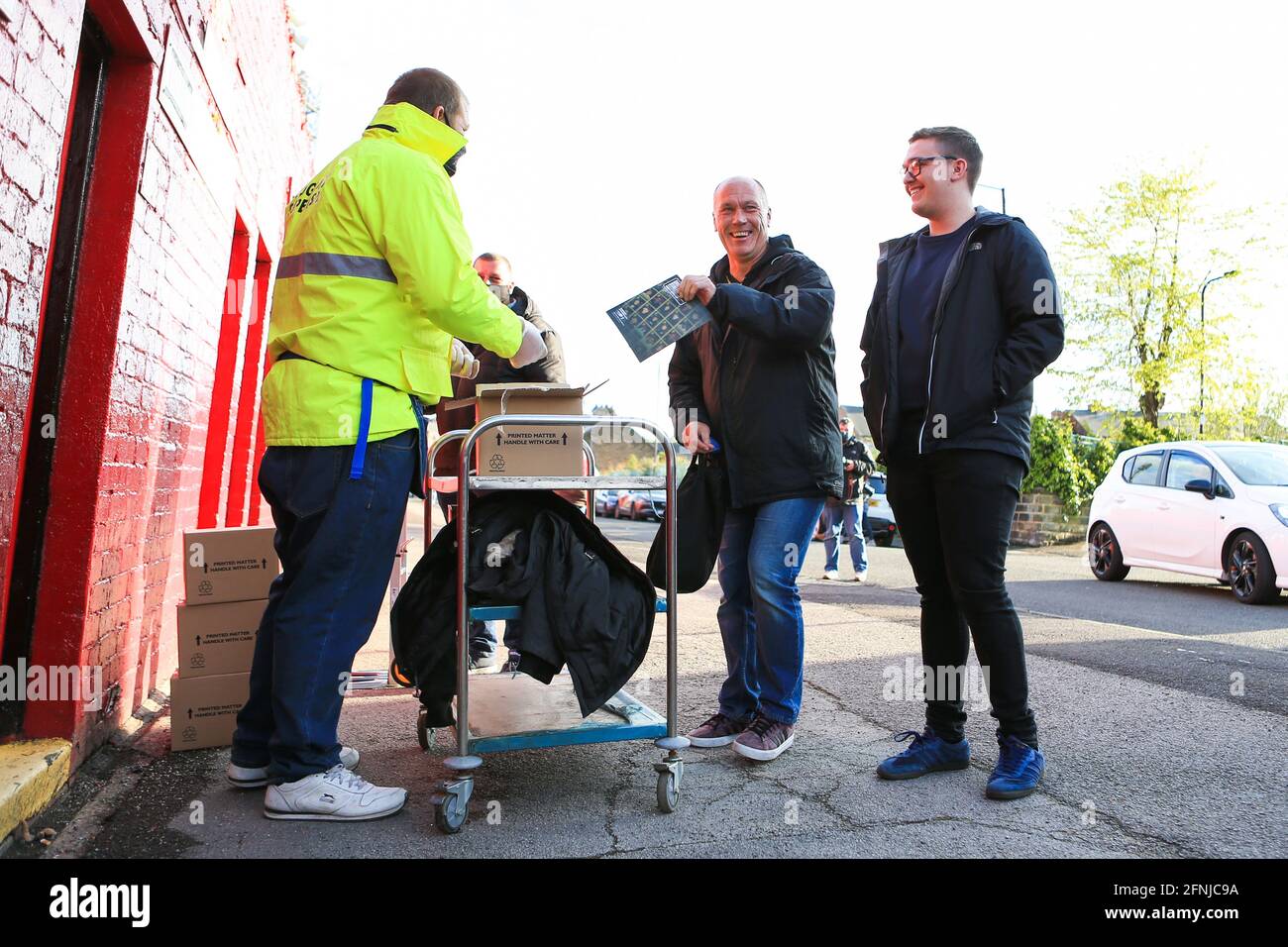 Barnsley fans outside Oakwell before the game Stock Photo - Alamy