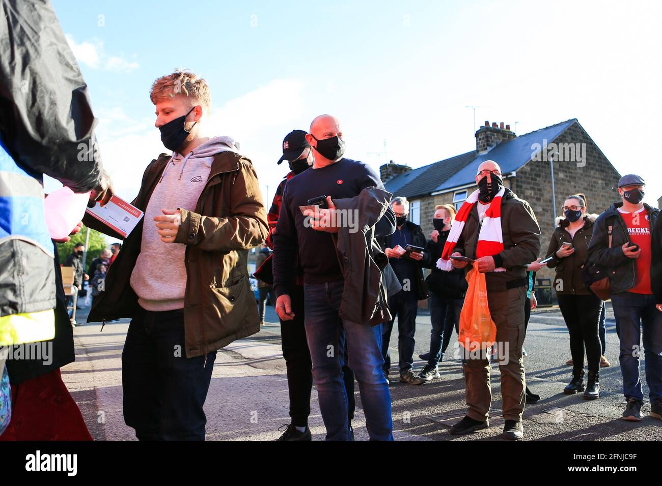 Barnsley fans outside Oakwell before the game Stock Photo - Alamy