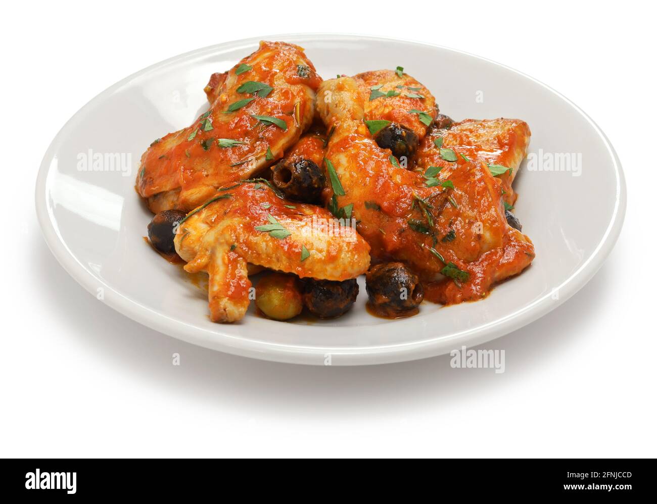 pollo alla cacciatora, Italian hunter style braised chicken dish Stock ...