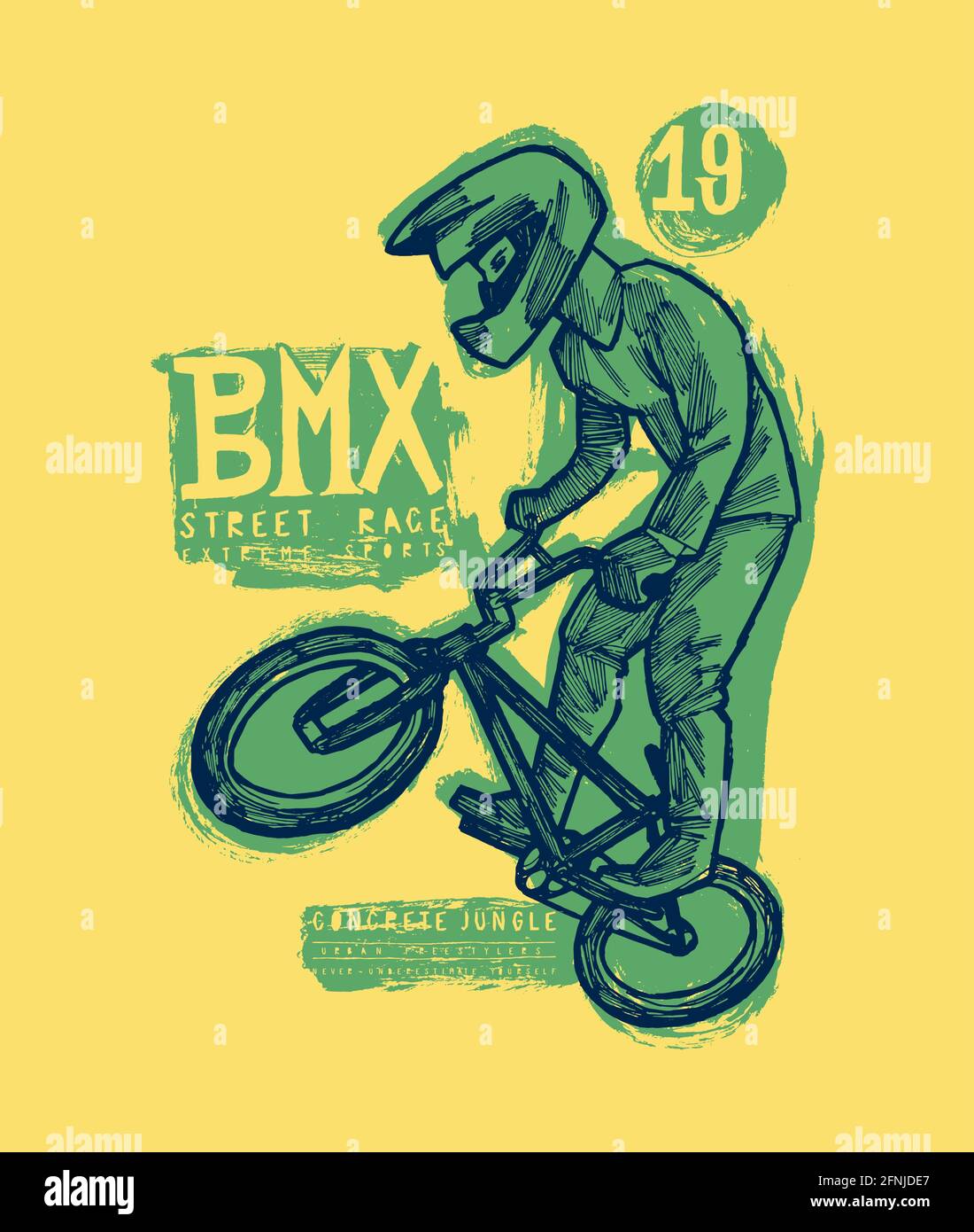 Bmx t shirt vector vectors hi-res stock photography and images - Alamy
