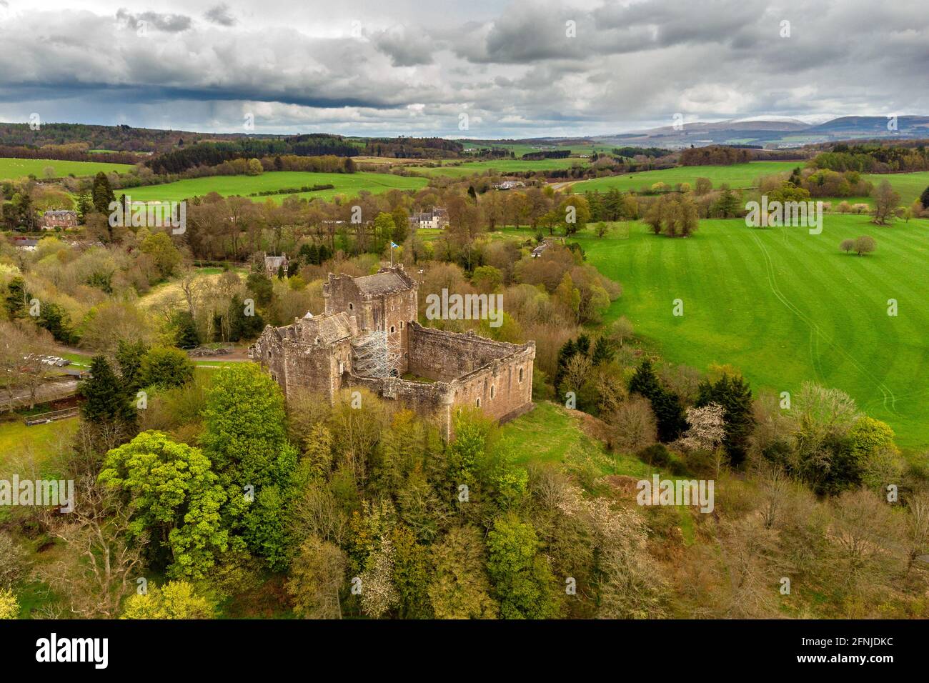 Doune castle aerial hi-res stock photography and images - Alamy